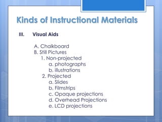 Preparation and evaluation of instructional materials | PPTX