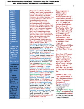 Revised ENG160 Sections | RTF | Homework and Study | Education