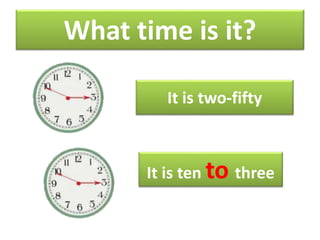 Telling Time for Beginners | PPTX
