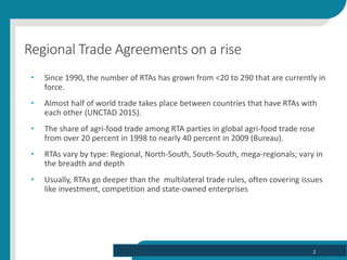 Agriculture in RTAs: The example of Trans-Pacific Partnership | PDF ...