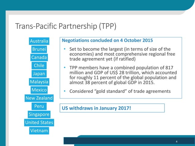 Agriculture in RTAs: The example of Trans-Pacific Partnership | PDF ...