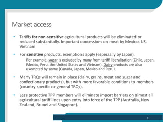 Agriculture in RTAs: The example of Trans-Pacific Partnership | PDF ...