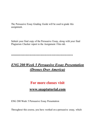 Eng 200 Effective Communication / snaptutorial.com