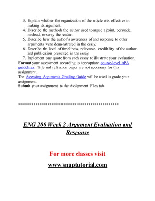 Eng 200 Effective Communication / snaptutorial.com