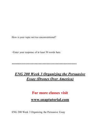 Eng 200 Effective Communication / snaptutorial.com