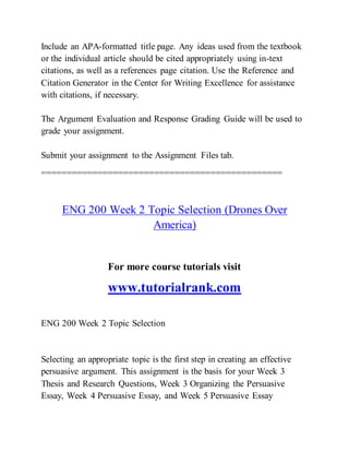 ENG 200 Effective Communication/tutorialrank.com | College Planning ...