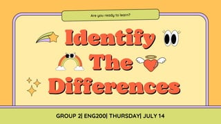 Identify the differences | PDF