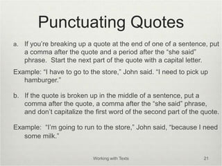 ENG200 Lesson - Working with Sources - Summary, Paraphrase, Quotation.ppt