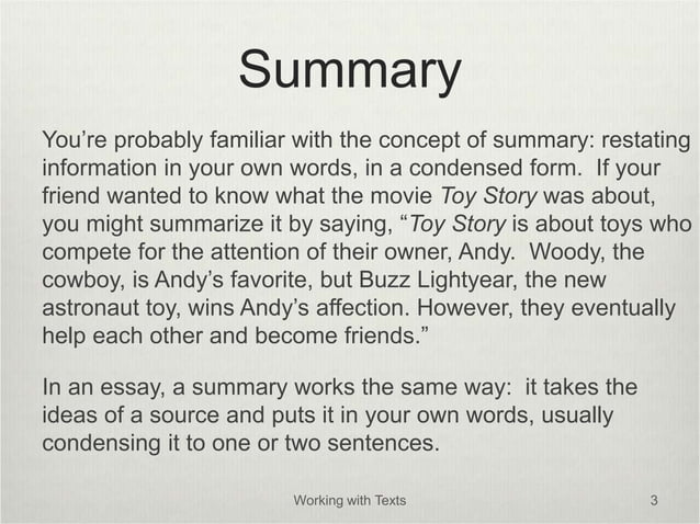 ENG200 Lesson - Working with Sources - Summary, Paraphrase, Quotation.ppt