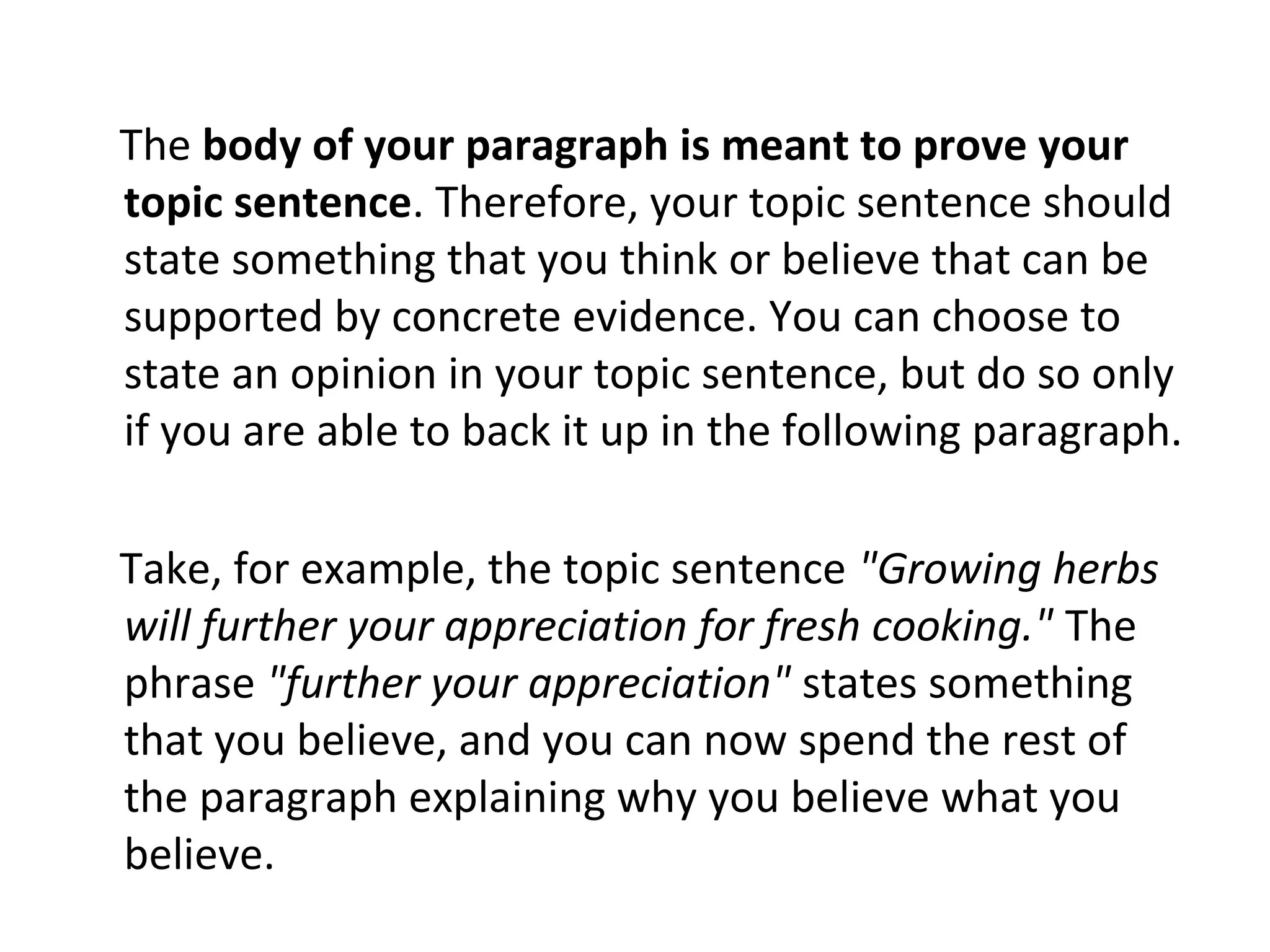HOW TO WRITE EFFECTIVE TOPIC SENTENCES? | PPT