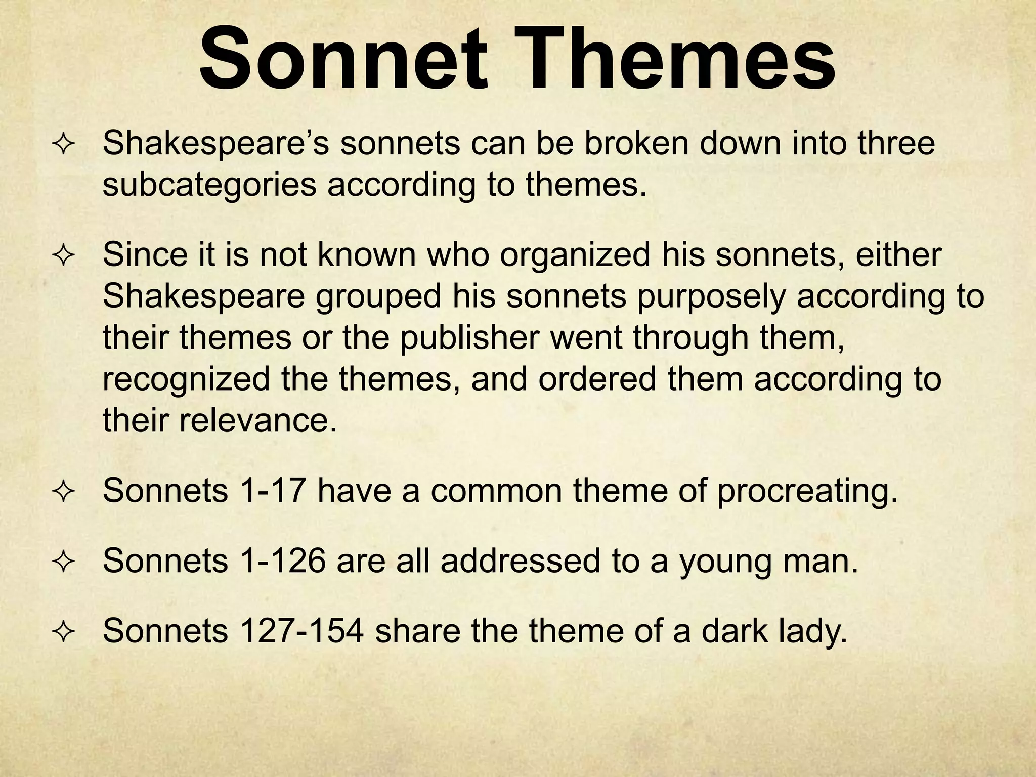 Shakespeare's Sonnets | PPTX
