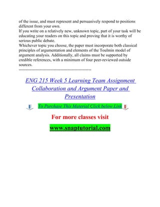 ENG 215 help A Guide to career/Snaptutorial | PDF