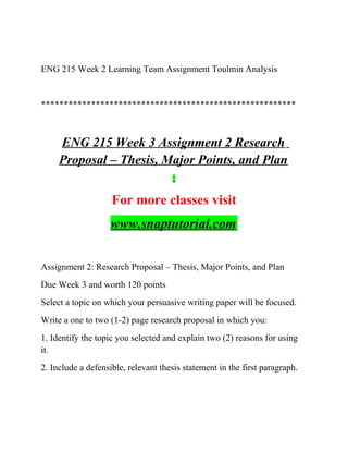 Eng 215 Enthusiastic Study / snaptutorial.com
