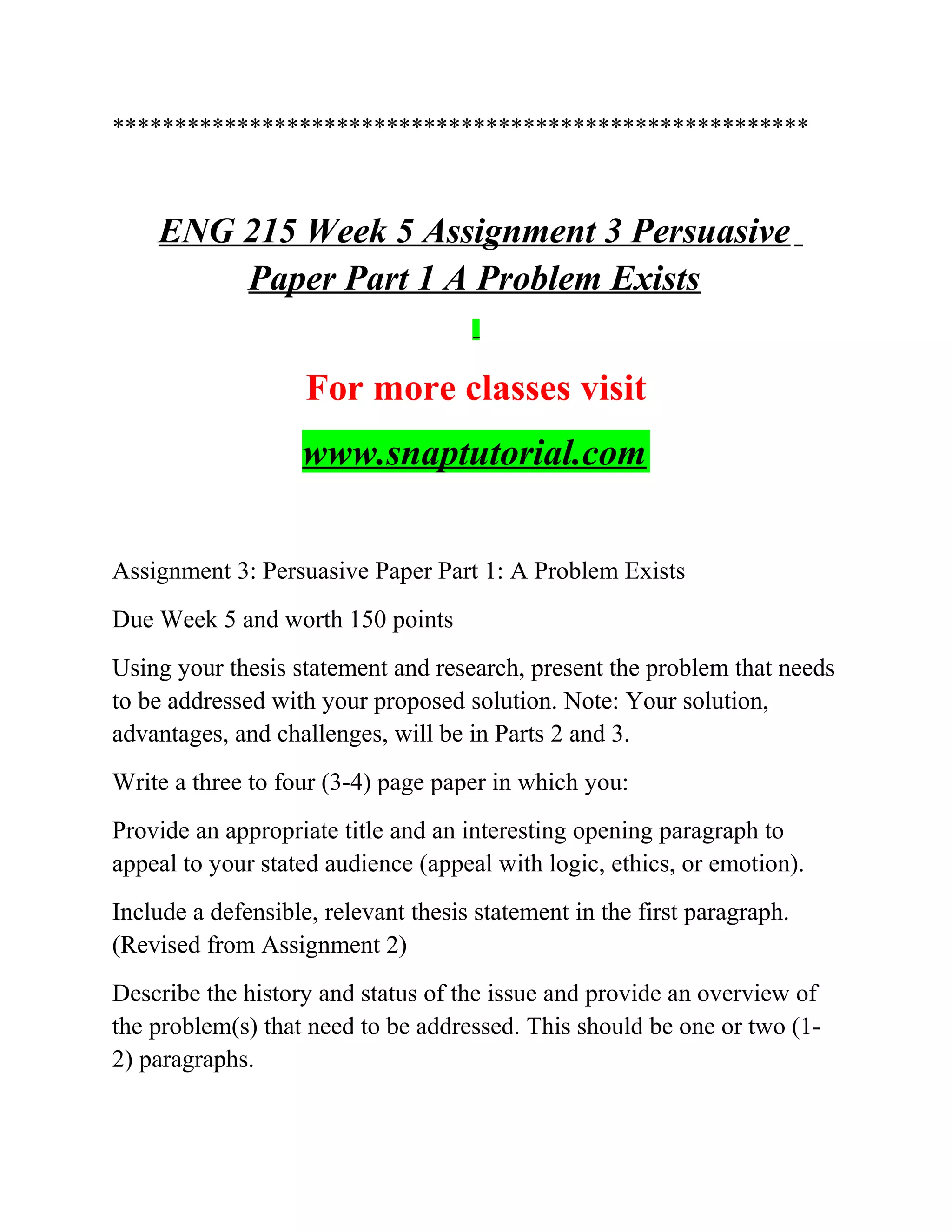 ENG 215 Technology levels--snaptutorial.com