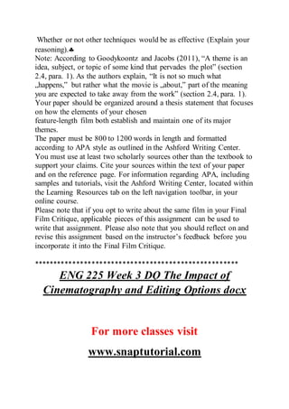 ENG 225 Effective Communication - snaptutorial.com