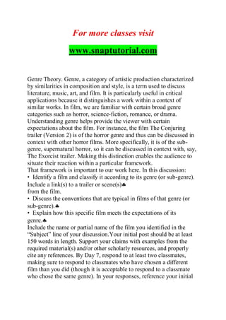 Eng 225 Believe Possibilities / snaptutorial.com