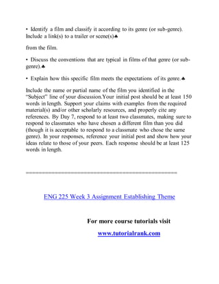 ENG 225 Inspiring Innovation/tutorialrank.com | Video Production | Content Production