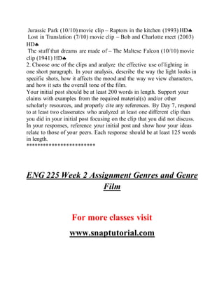 ENG 225 Education Specialist / snaptutorial.com | DOCX