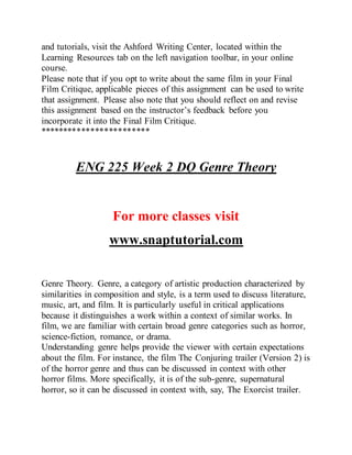 ENG 225 Education Specialist / snaptutorial.com | DOCX