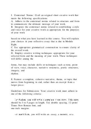 ENG 226 Milestone One Guidelin | DOCX