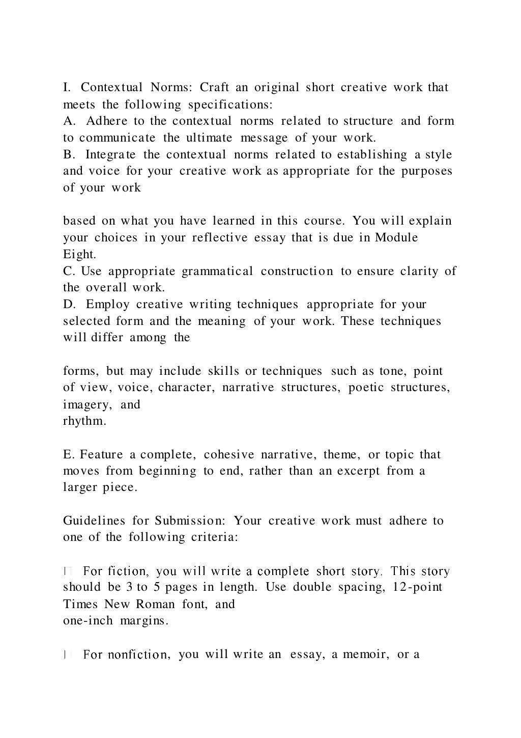 ENG 226 Milestone One Guidelin | DOCX
