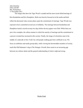 Eng230 multimedia project essay | PDF