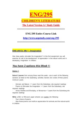 Eng 295 eng295 eng 295 best tutorials guide uopstudy.com