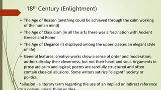 ENG301 Eighteenth Century English Literature | PPTX