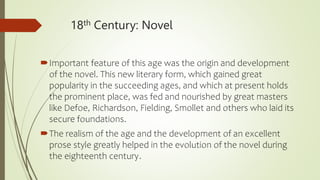ENG301 Eighteenth Century English Literature | PPTX