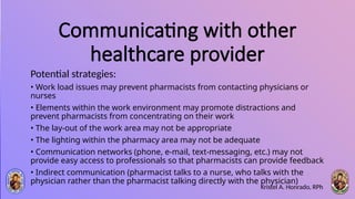 MEDICATION SAFETY AND COMMUNICATION SKILLS. pptx | PPTX