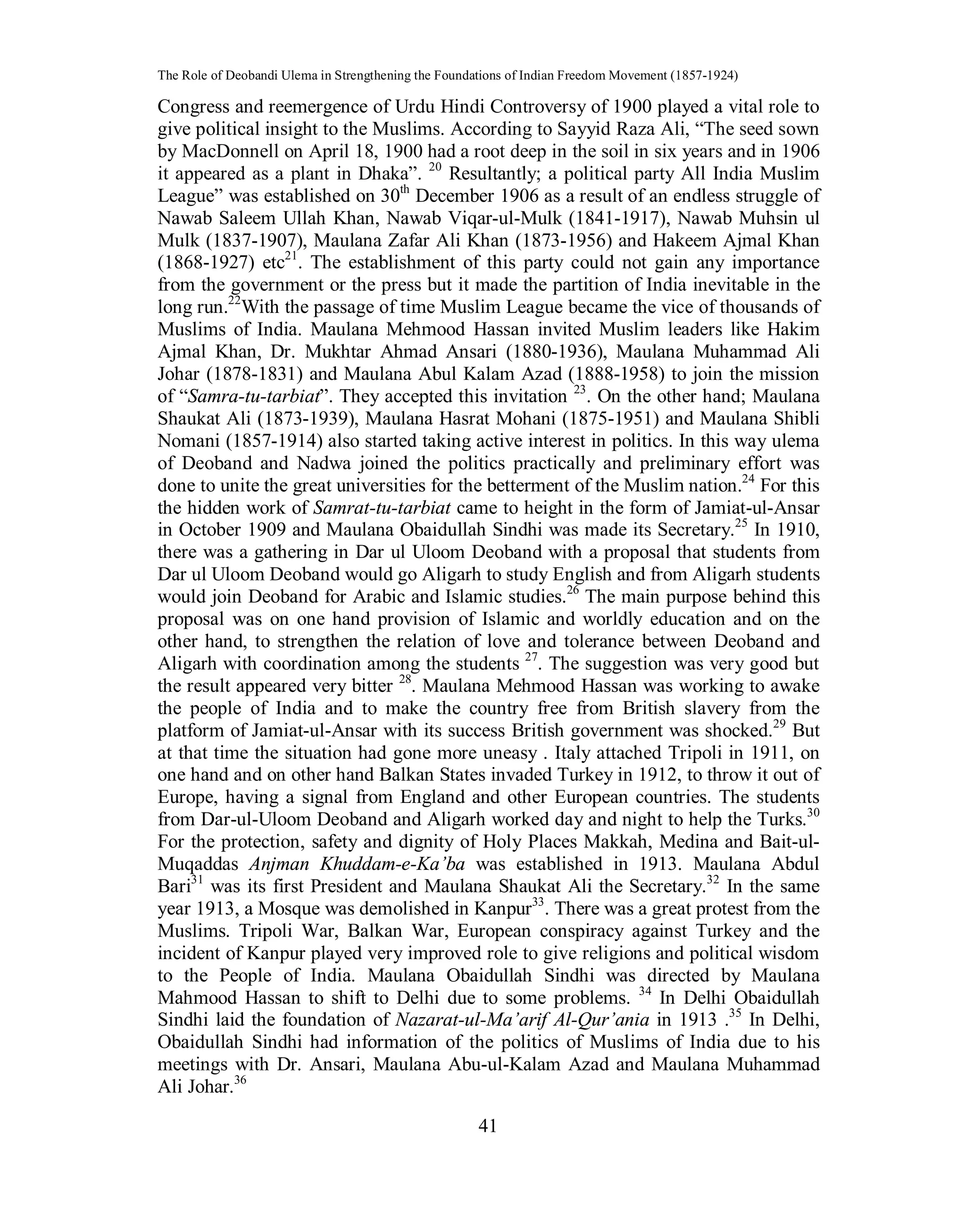 Role Of Deoband Ulama in strenthening the foundation of Indian Freedom ...