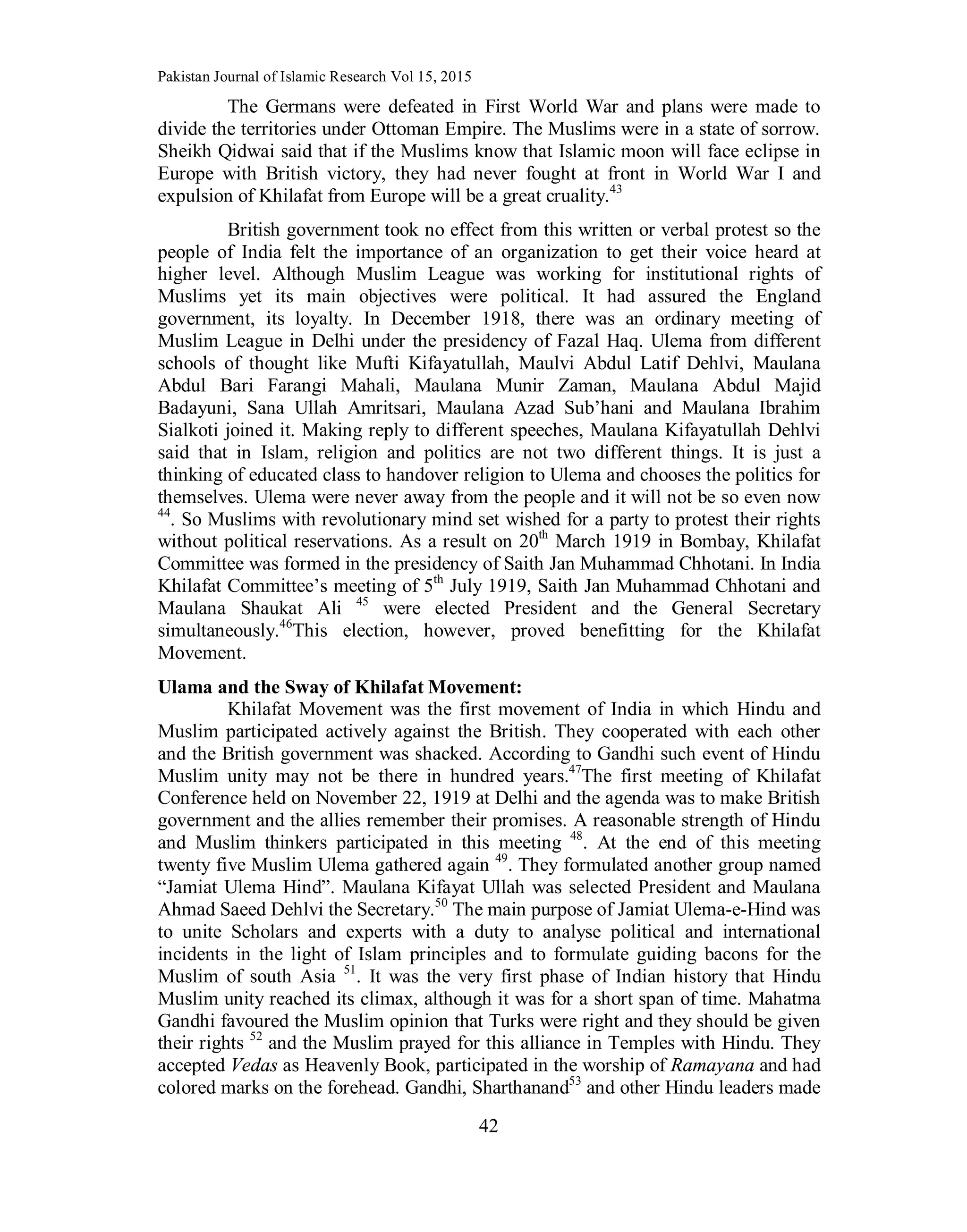 Role Of Deoband Ulama in strenthening the foundation of Indian Freedom ...