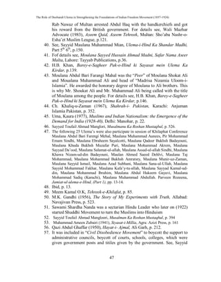 Role Of Deoband Ulama in strenthening the foundation of Indian Freedom movement 1857-1924 | PDF