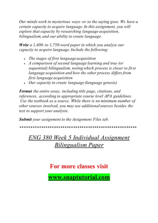 Eng 380 Education Redefined-snaptutorial.com