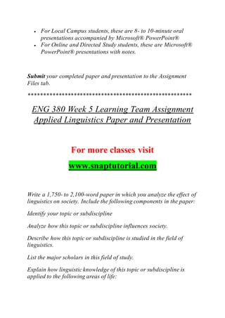 Eng 380 Education Redefined-snaptutorial.com