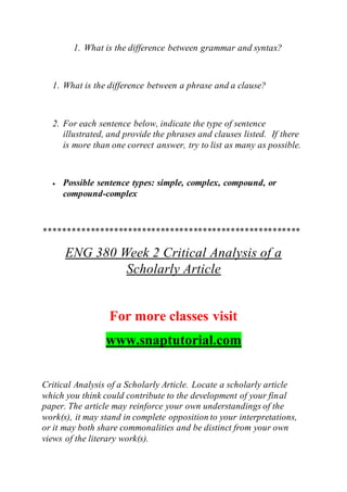 Eng 380 Education Redefined-snaptutorial.com