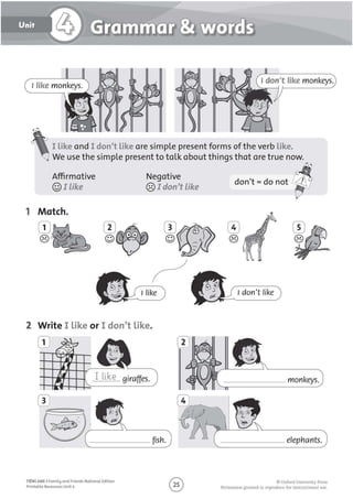 ENGLISH 3 grammar-words FAMILY AND FRIENDS | PDF
