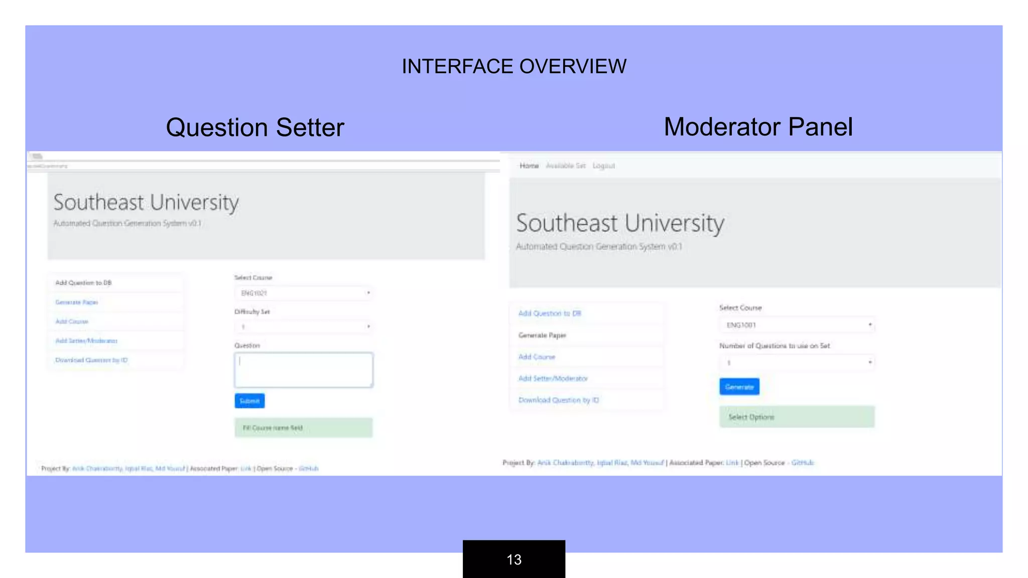 Automated Question Paper Generator Project Presentation | PPTX