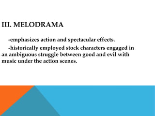 types of drama | ODP