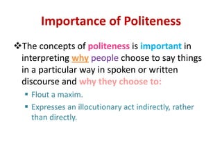 Eng 429 -_chapter_3_-_politeness_theory_and_discourse | PDF