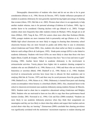 Research Paper on Academic Cheating | PDF