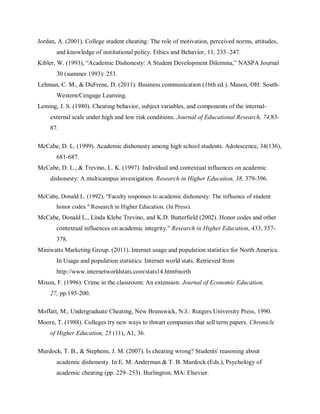 Research Paper on Academic Cheating | PDF