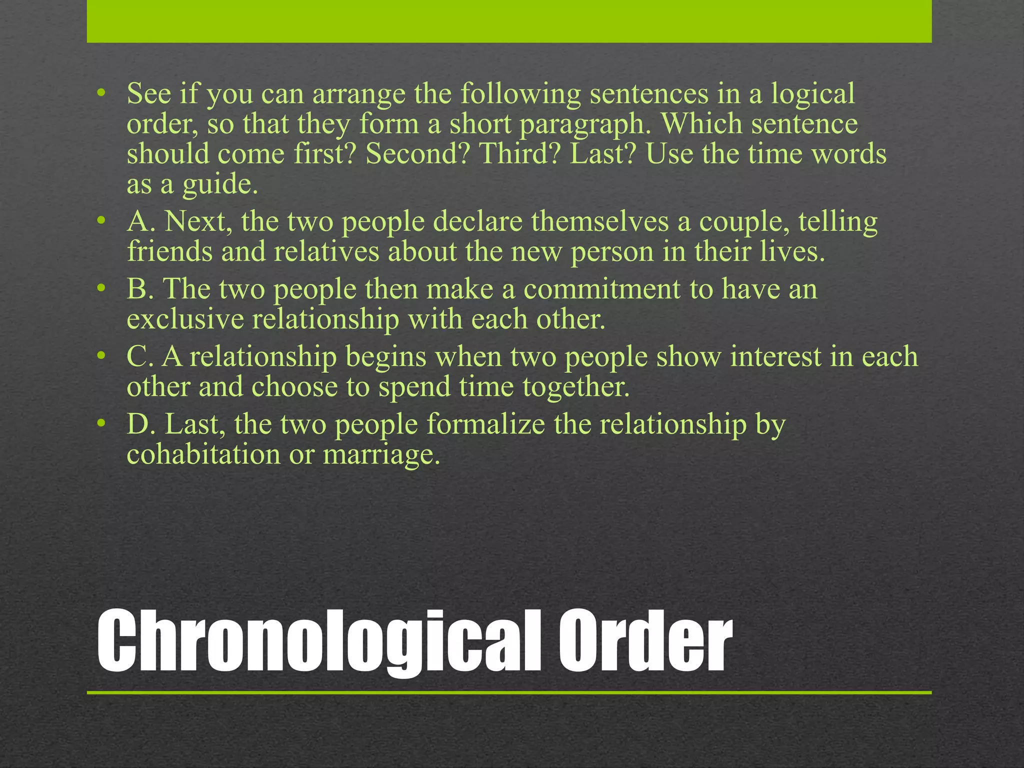 Eng 52 transitions and patterns of organization | PPTX