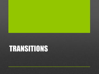 Eng 52 transitions and patterns of organization | PPT