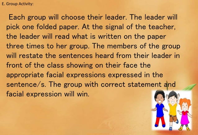 ENG 5 Q4 WEEk 1 DAY 1 Restate sentences heard in one’s own words. Use ...