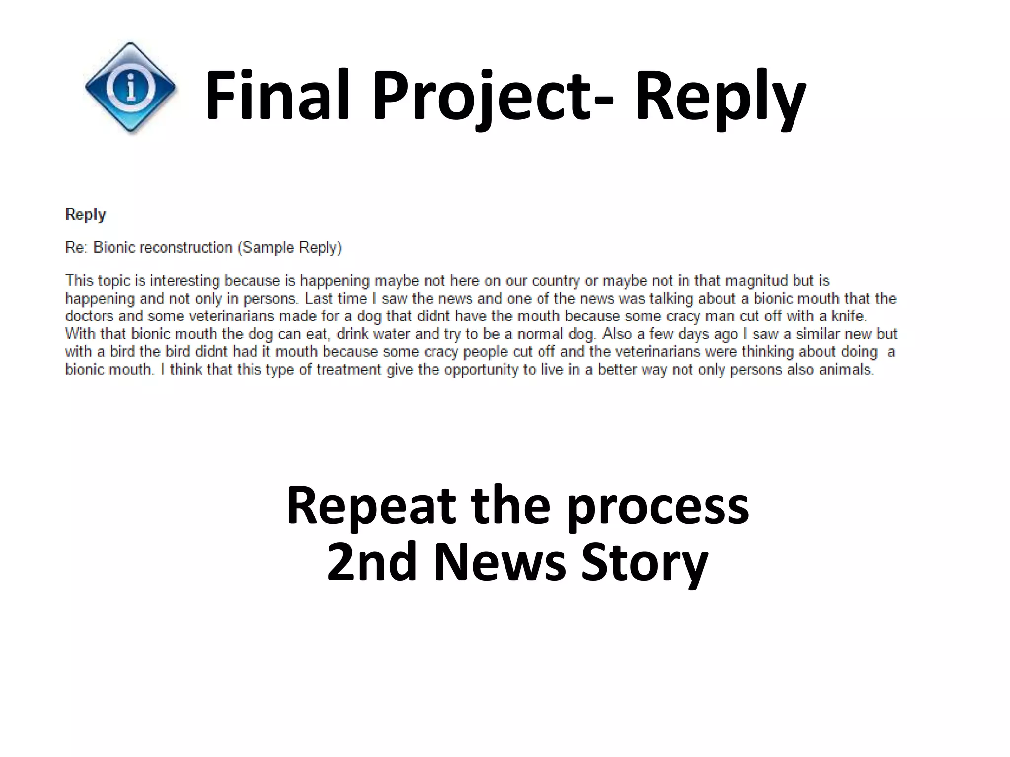Eng 6 on final project info | PPTX