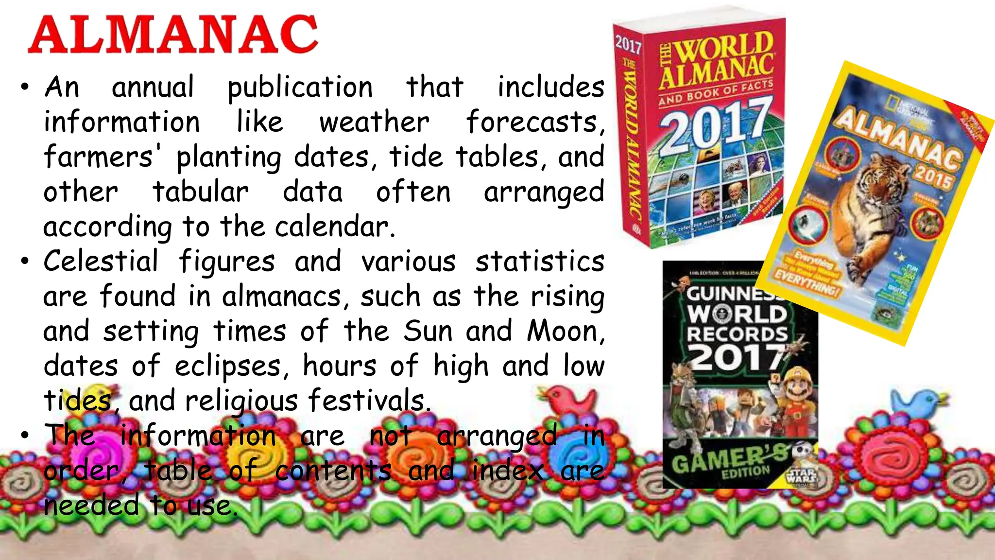 Eng6 PPT - Almanac, Atlas, Encyclopedia.pptx