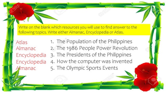 Eng6 PPT - Almanac, Atlas, Encyclopedia.pptx