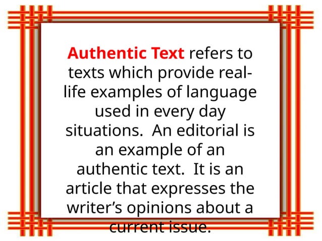 English 6 quarter 2 PPT - Authentic Texts.pptx