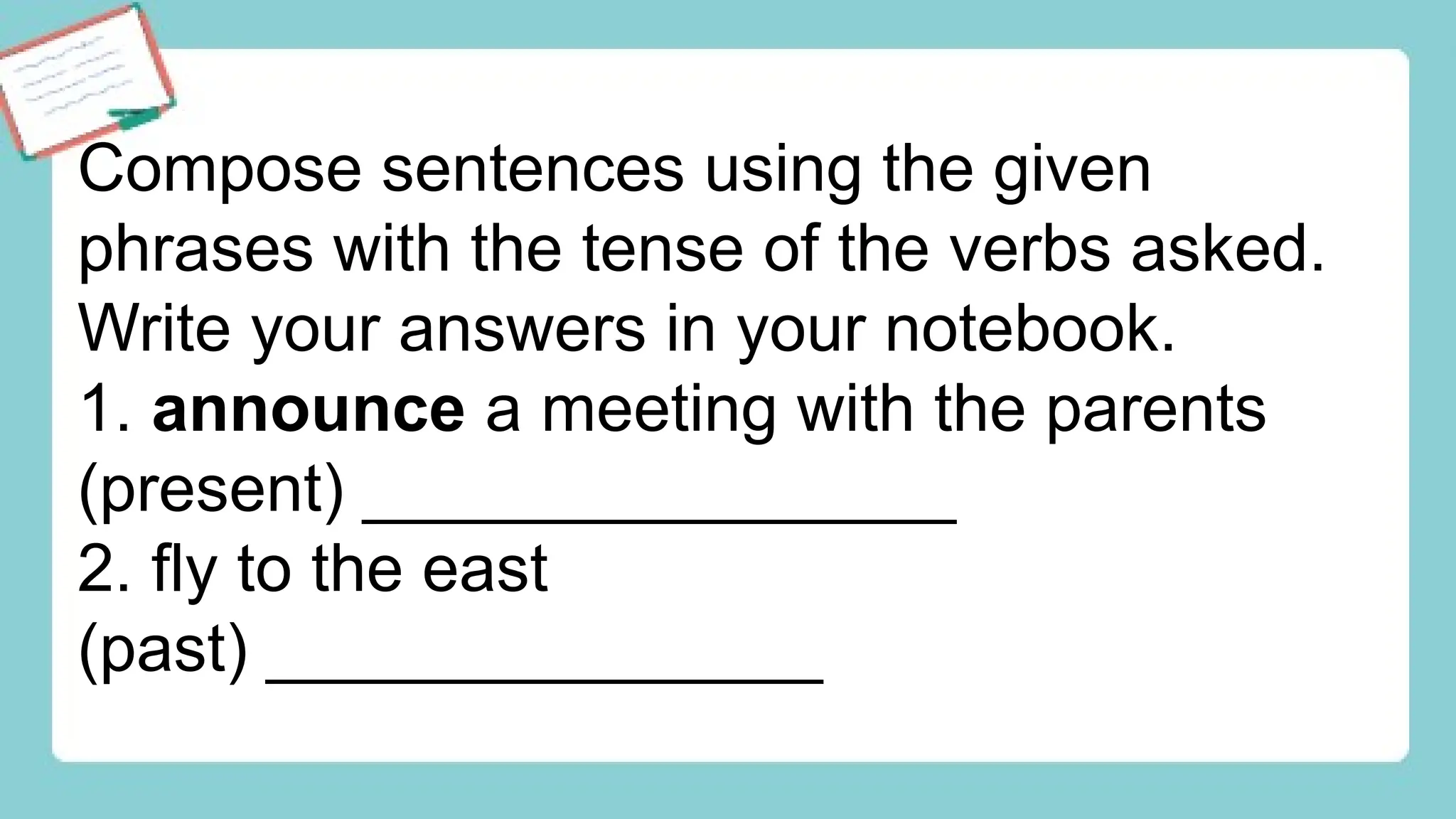 English Grade 6 Lesson in Tenses of Verbs | PPTX
